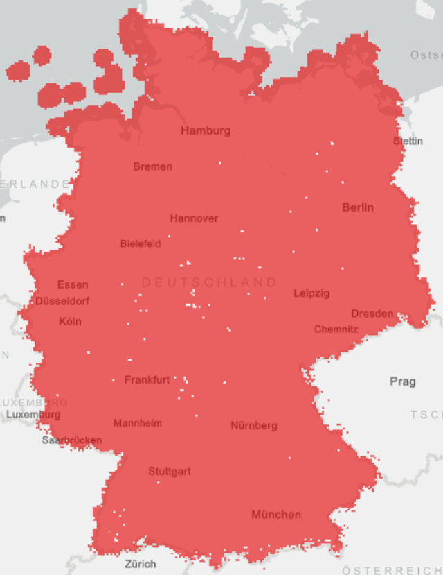 Netzabdeckung von Vodafone: D2-Netz im Check